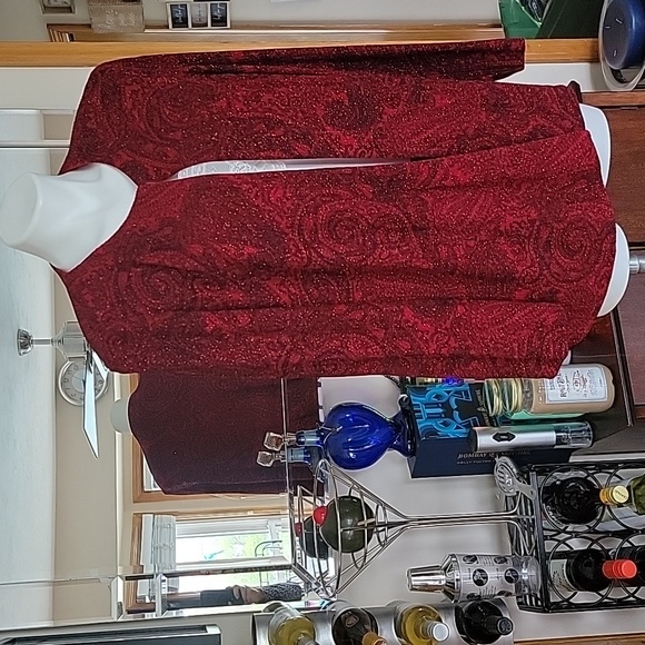 Alex Evenings | Jackets & Coats | Alex Evenings Sparked Redblack Dinner ...